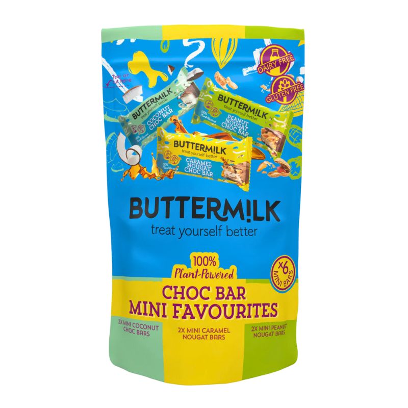 Butterm!lk Choc Bar Mini Favourites Selection 6x25g – Vegan Town Chocolate