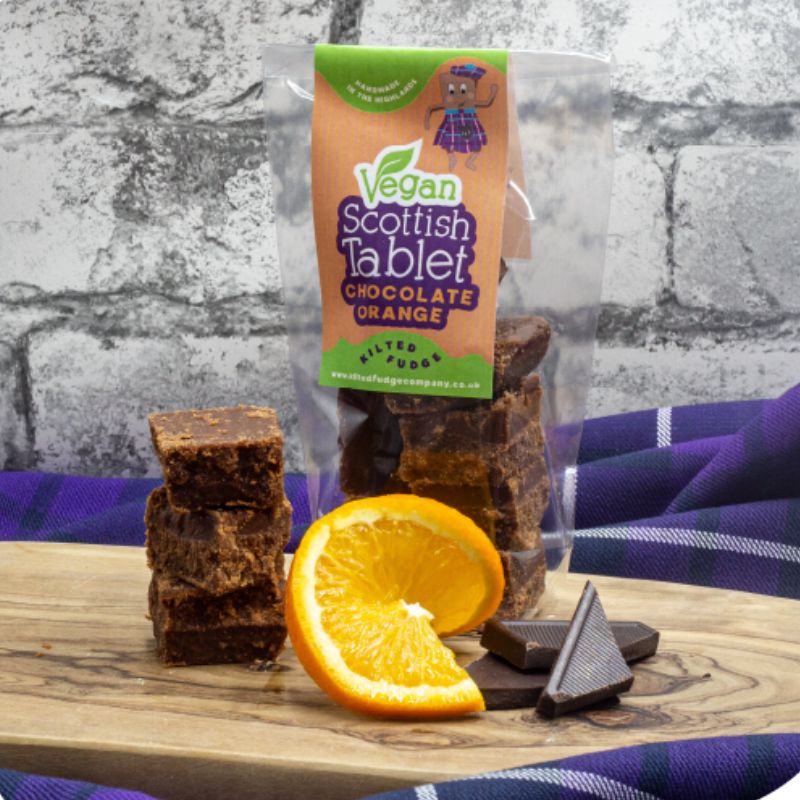 Vegan Scottish Tablet Chocolate Orange 120g – Vegan Town Chocolate